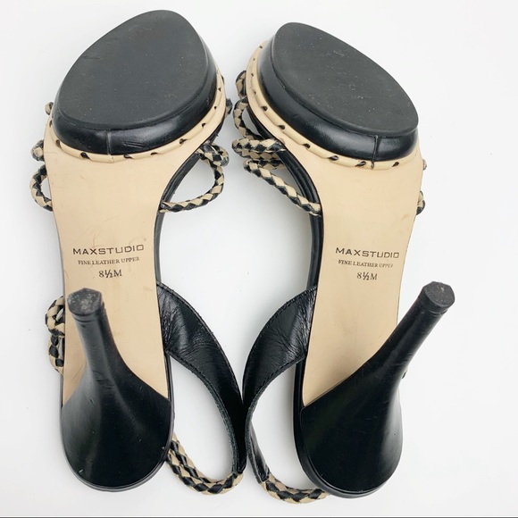 Max Studio | Shoes | Max Studio Platform Heels Braided Leather Straps ...